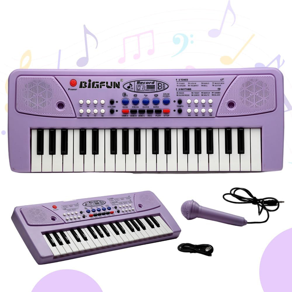 37 Key Reachargeable BIGFUN Musical Piano Keyboard Toy With Type C Pow ...